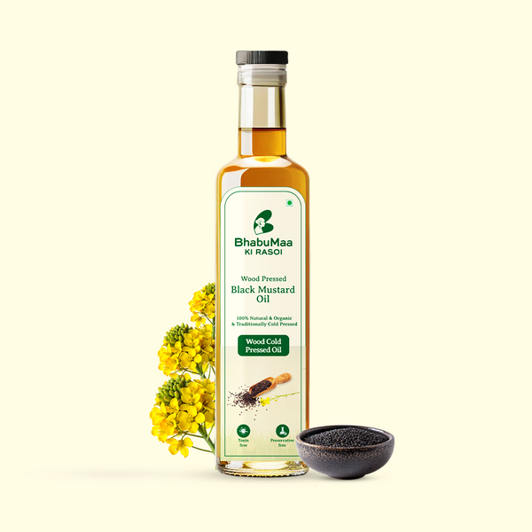 Wood-Pressed Mustard Oil (1L) – Bhabu Maa Ki Rasoi