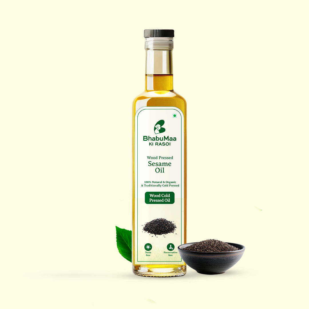Wood-Pressed Sesame Oil (Til Oil) (1L) – Bhabu Maa Ki Rasoi